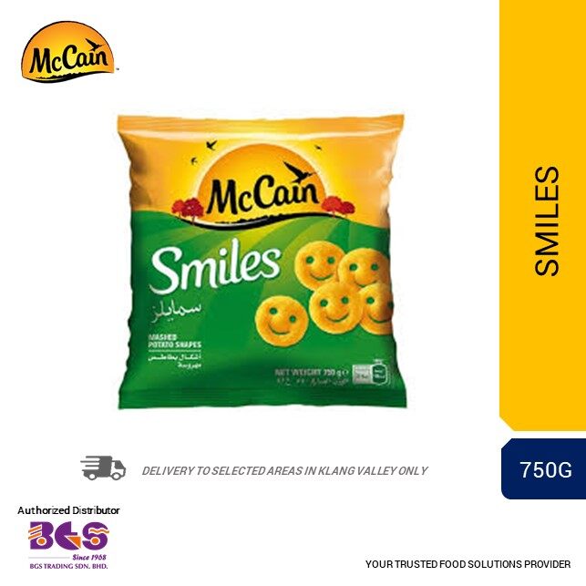 McCain Smiles Mashed Potato Shape 750g (Retail pack) Frozen potatoes ...