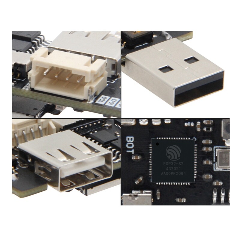 T-Dongle ESP32-S2 Development Board Wireless WIFI Module USB OTG Male Female Interface 1.14 Inch ...