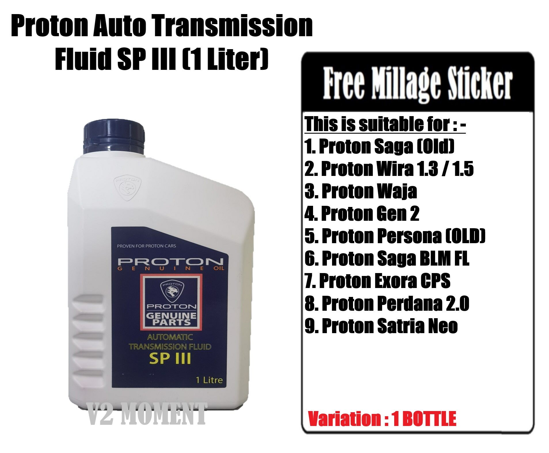 Auto Transmission Fluid ATF Proton SP3 (1L) / (3 BOTTLE) / 4 BOTTLE ...