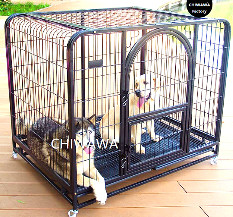 EXTRA LARGE Dog Cage 125 x 95 x 115 cm HIGH QUALITY Pet Crate Cages ...