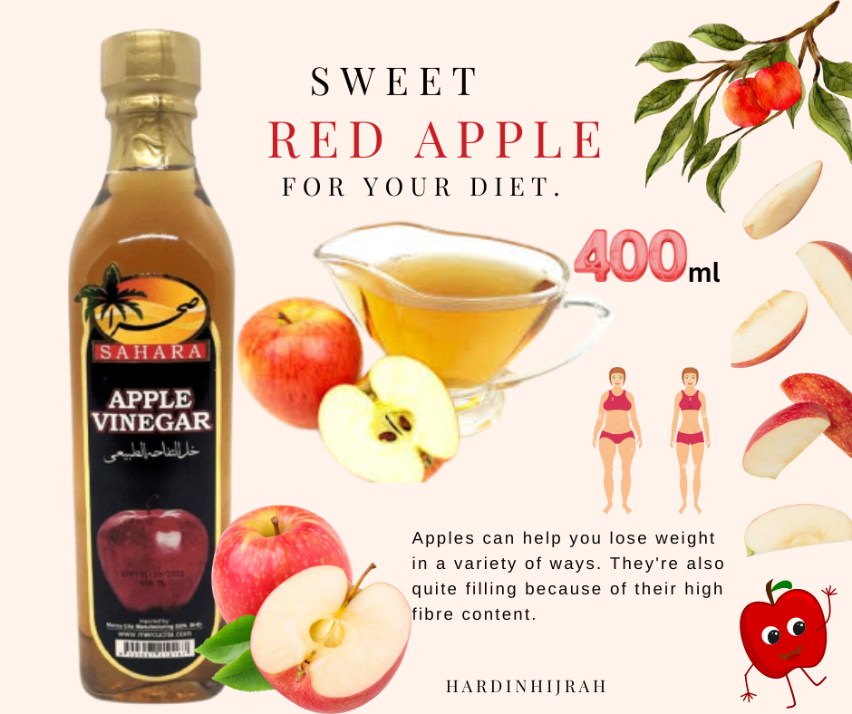 CUKA EPAL SAHARA 400ML / APPLE VINEGAR 100% ORIGINAL | Lazada