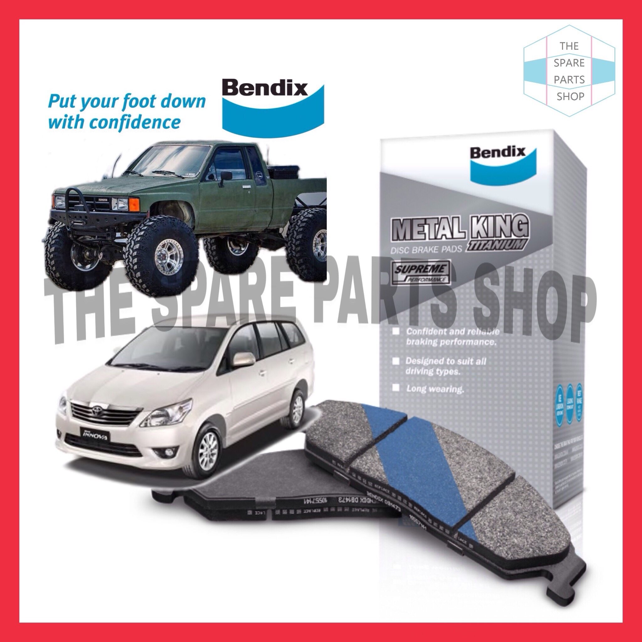 TOYOTA INNOVA TGN41 13' 2ND GEN FRONT BRAKE PAD BENDIX | Lazada