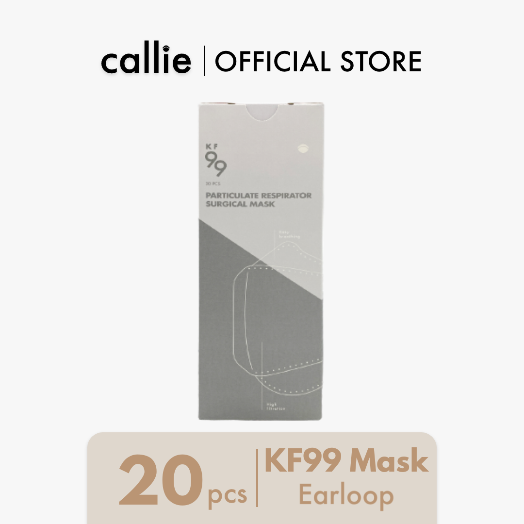 Callie KF99 Earloop Respiration Surgical Face Mask - Grey Star & Silver ...