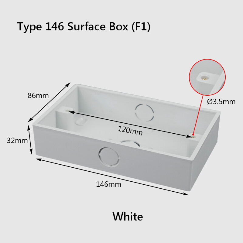 LSG White black gold gray Surface Box Wall Switch Box And Wall Socket