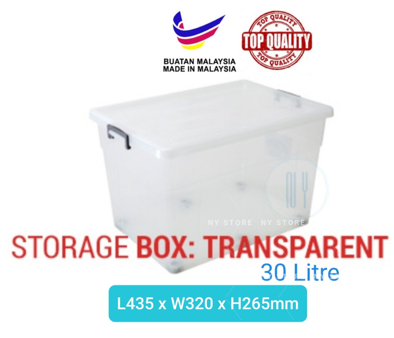 Storage Box Container BPA-FREE with Wheel 25L/40L Bekas Kotak Simpanan ...