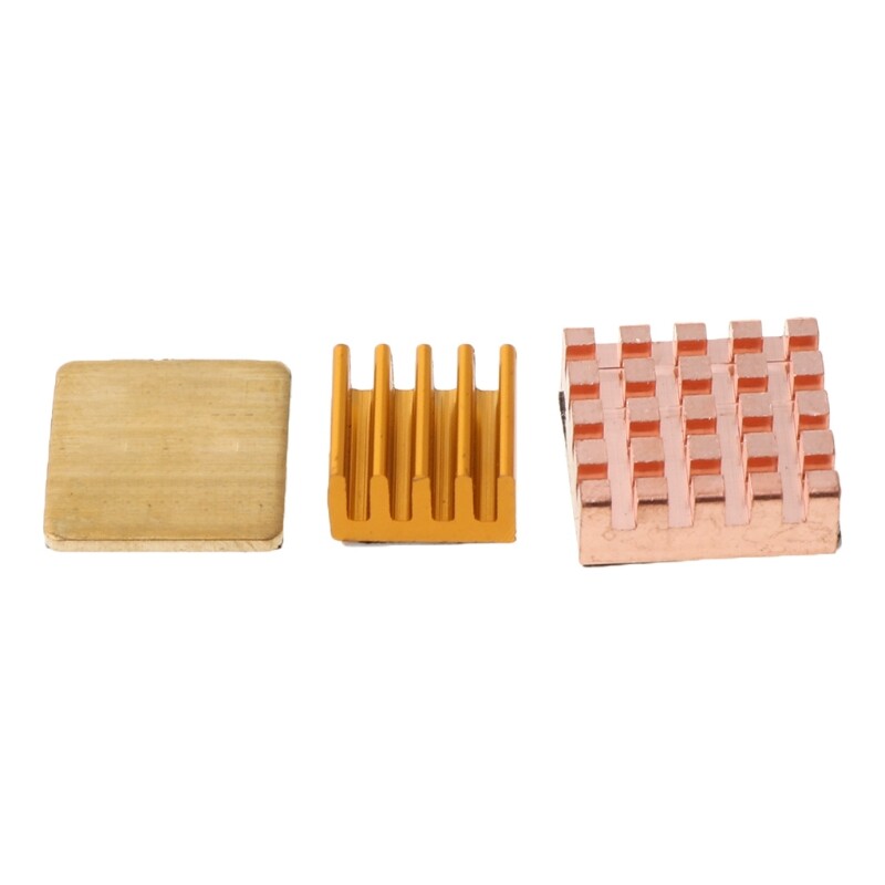 3 Pcs/Set Copper Heatsink Heat Sink Cooling Kit For Raspberry Pi 3 ...