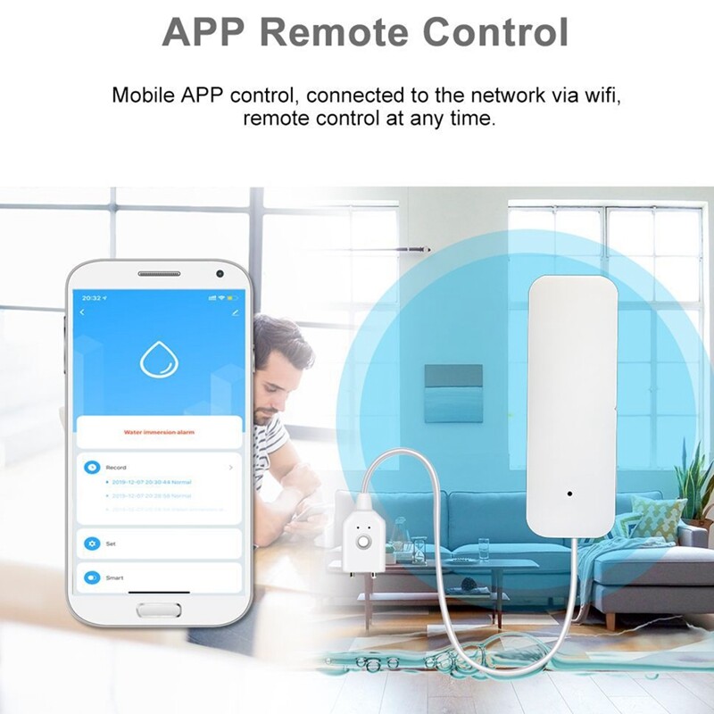 Smartlife APP Wifi Water Sensor Water Leak Detector Alarm Home Control ...