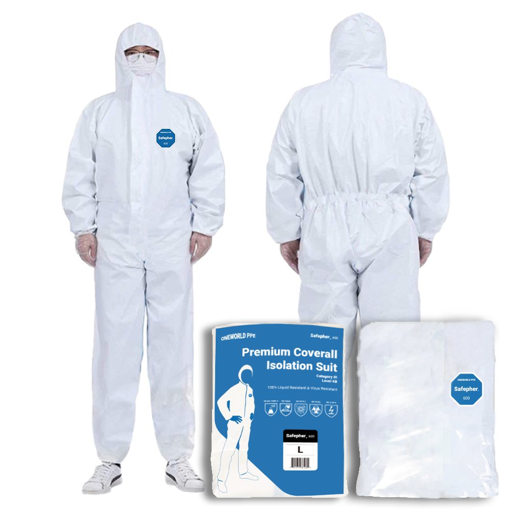 【Ship 24Hrs KL】PPE Suit Medical Coverall Jumpsuit Isolation Suit 60gsm ...
