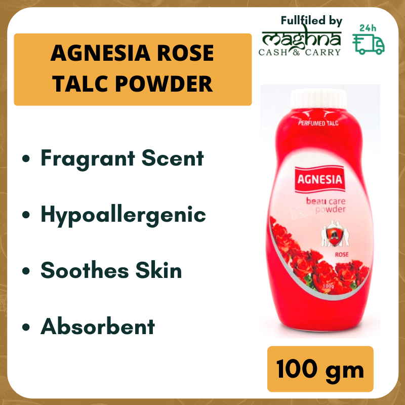 Agnesia Beau Care/ Rose Perfumed Talcum Powder (Bedak Talkum)- 1 Bottle ...