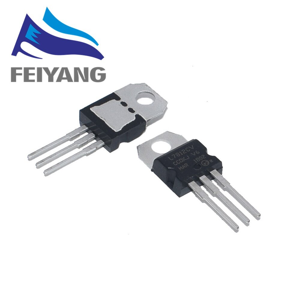 10PCS L7812CV TO-220 L7812 LM7812 7812 Positive-Voltage Regulators ...