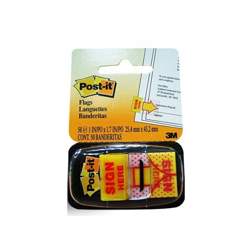 3M POST IT FLAG [SIGN HERE] 680-9 STICKER SIGN | Lazada