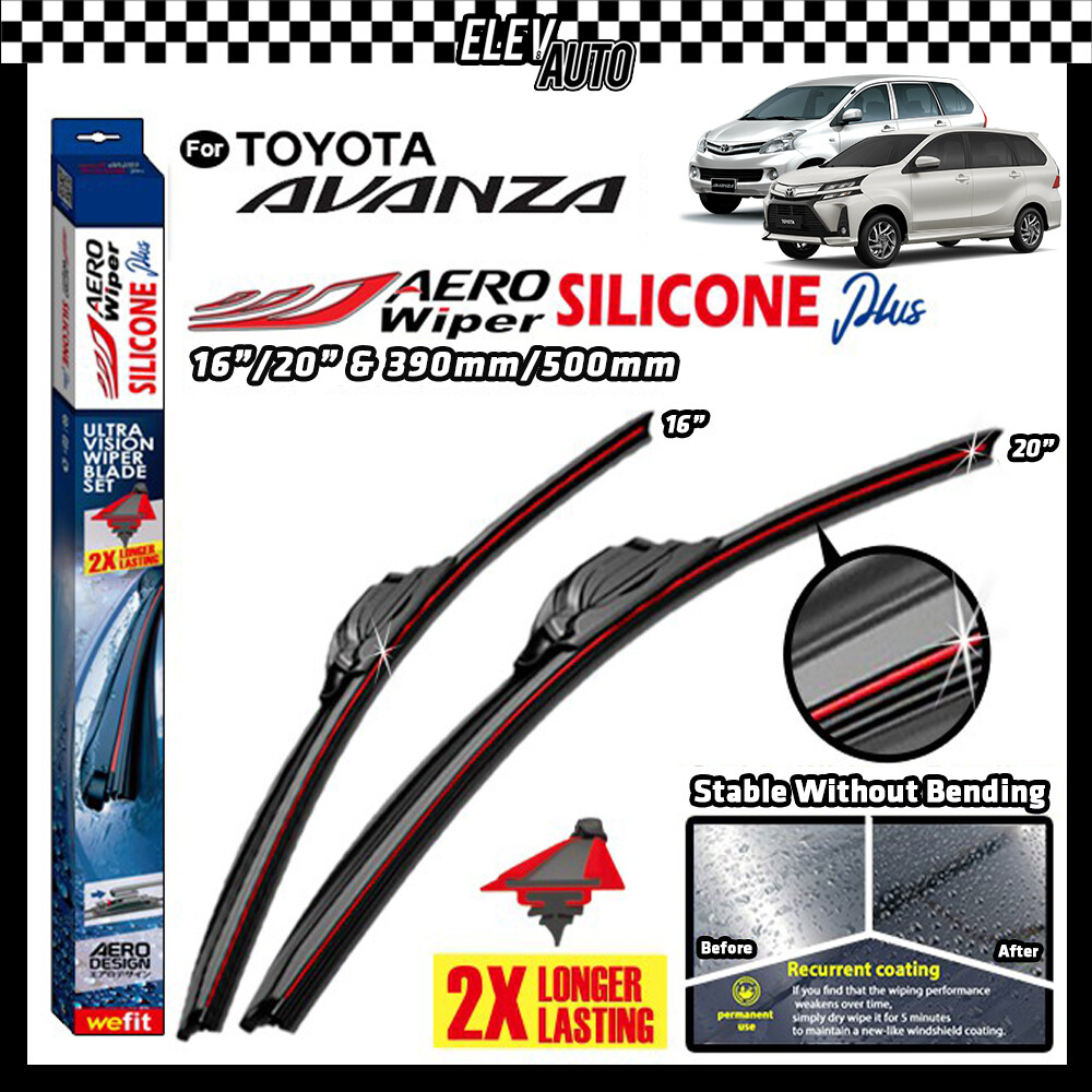 Toyota Avanza AERO SILICONE PLUS Windscreen Coating Wiper (16"/20 ...