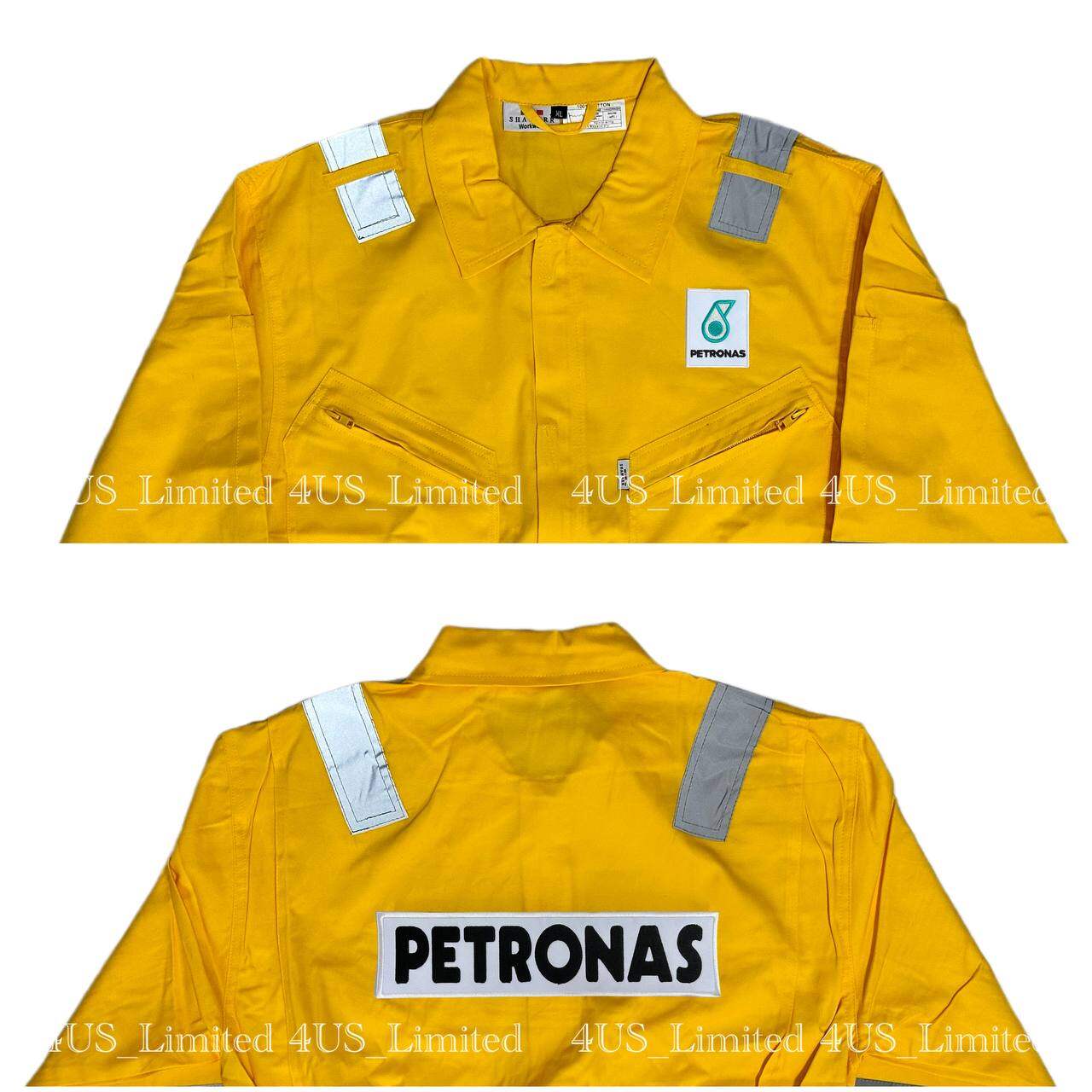 Safety Coverall | Yellow Shamarr Preshrunk Cotton 230gsm Coverall with ...
