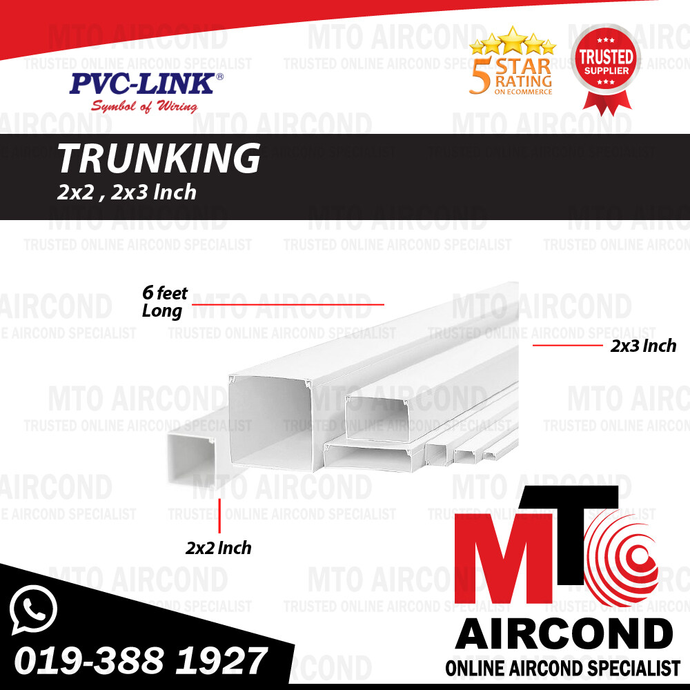 [MTO] PVC Trunking Pvc Modular Trunking / Casing 2x3 inch OR 2X2 inch ...