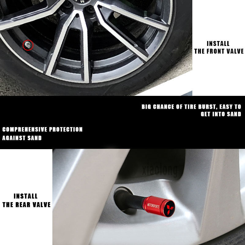 sale 4pcs For Mitsubishi car tire valve cap cover Anti-theft Leak-proof ...