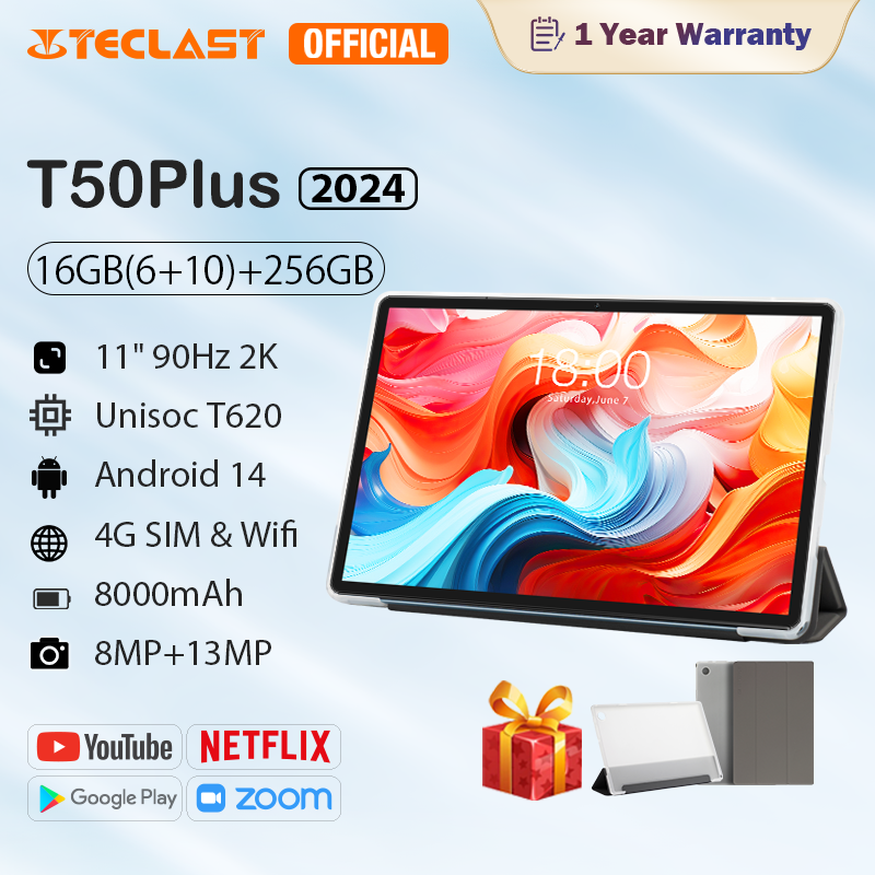 [New] TECLAST T50Plus Tablet 11" | 16GB RAM + 256GB ROM + 1TB Expansion ...