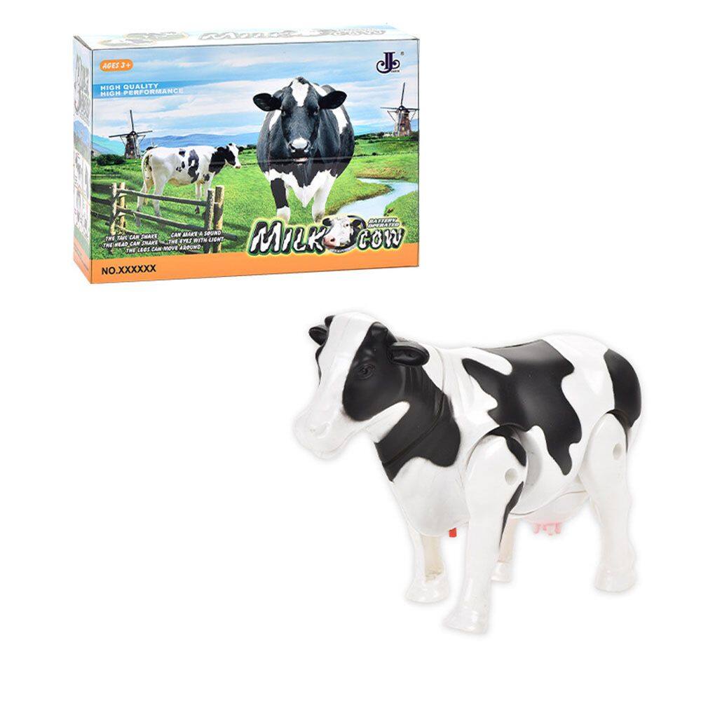 Electronic Cow Toy Simulation Milk Cow Figure Model Creative Toy For ...