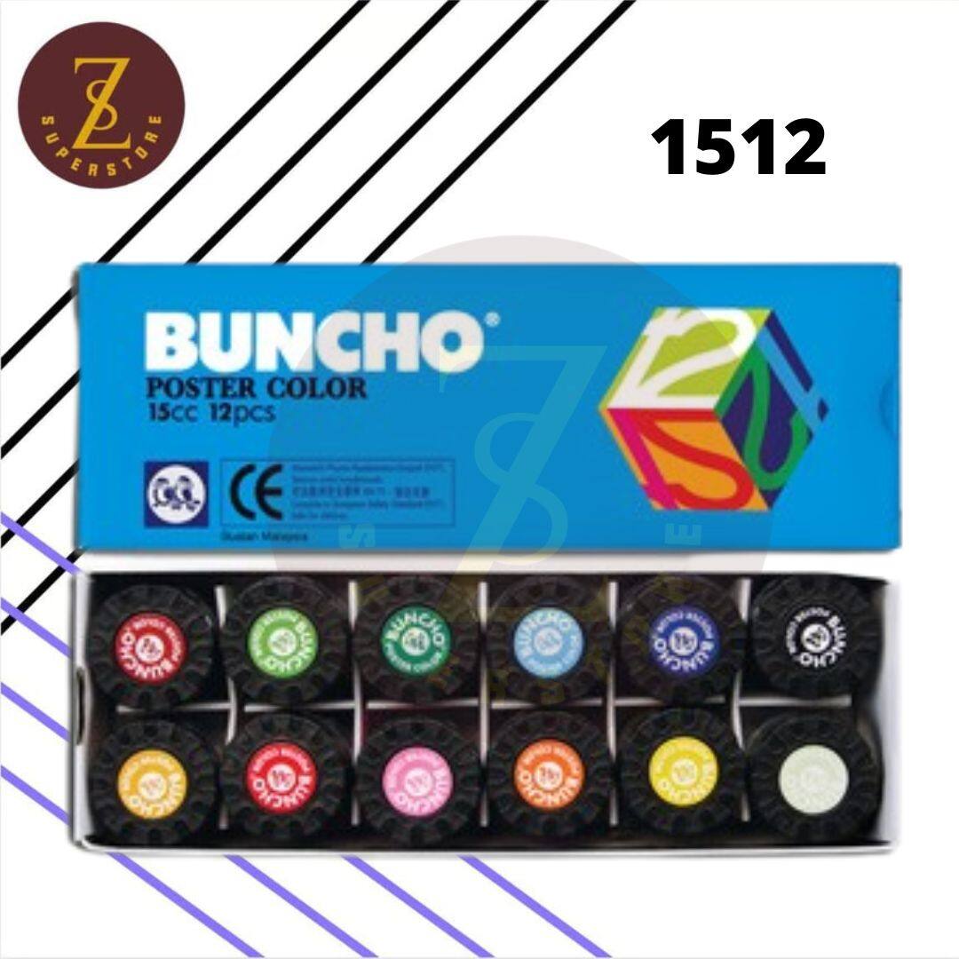 Buncho Poster Colour 1512 & High Quality Poster Colour 1518 (18 Colors ...