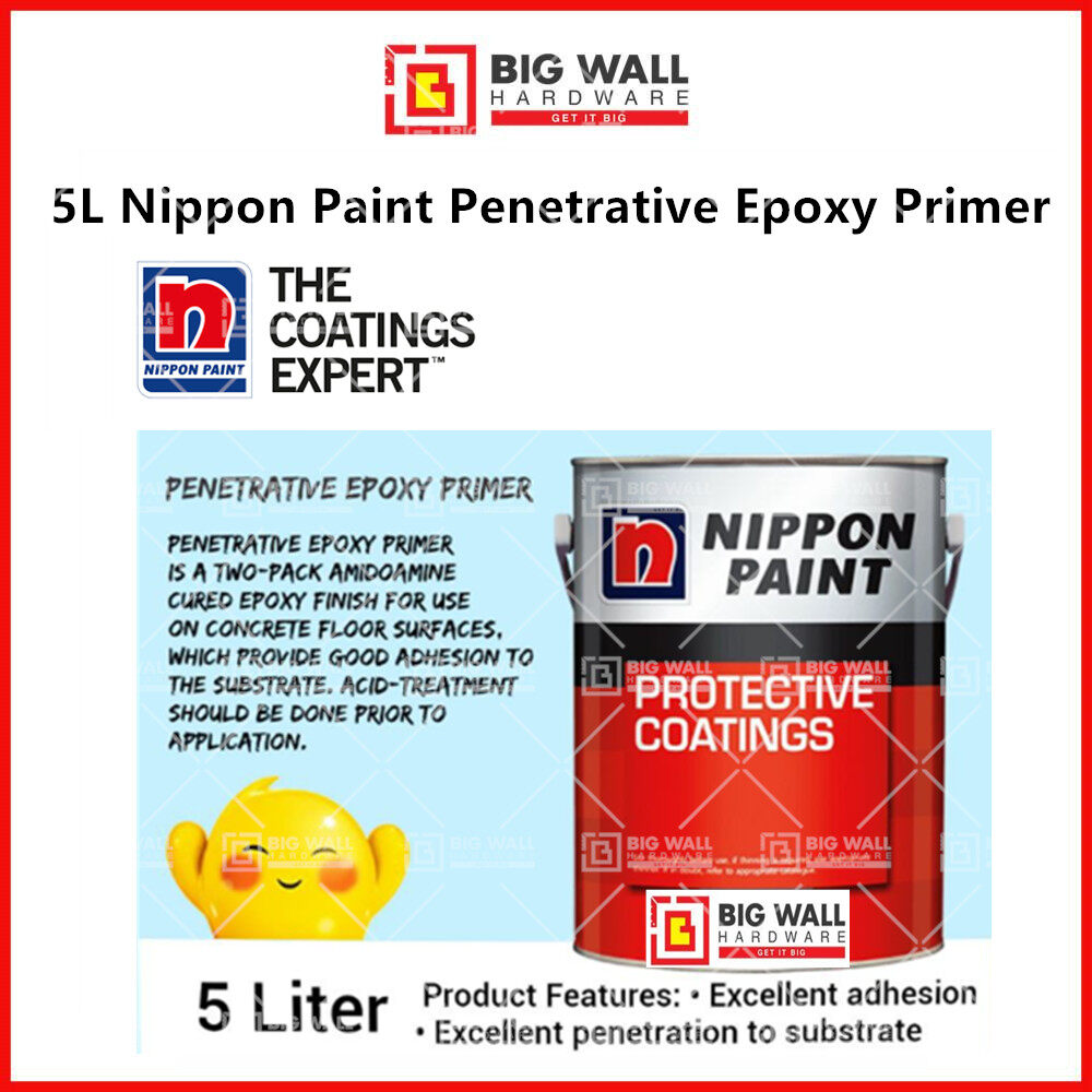 5L Nippon Paint Penetrative Epoxy Primer for EA4 Epoxy Big Wall Hardware | Lazada