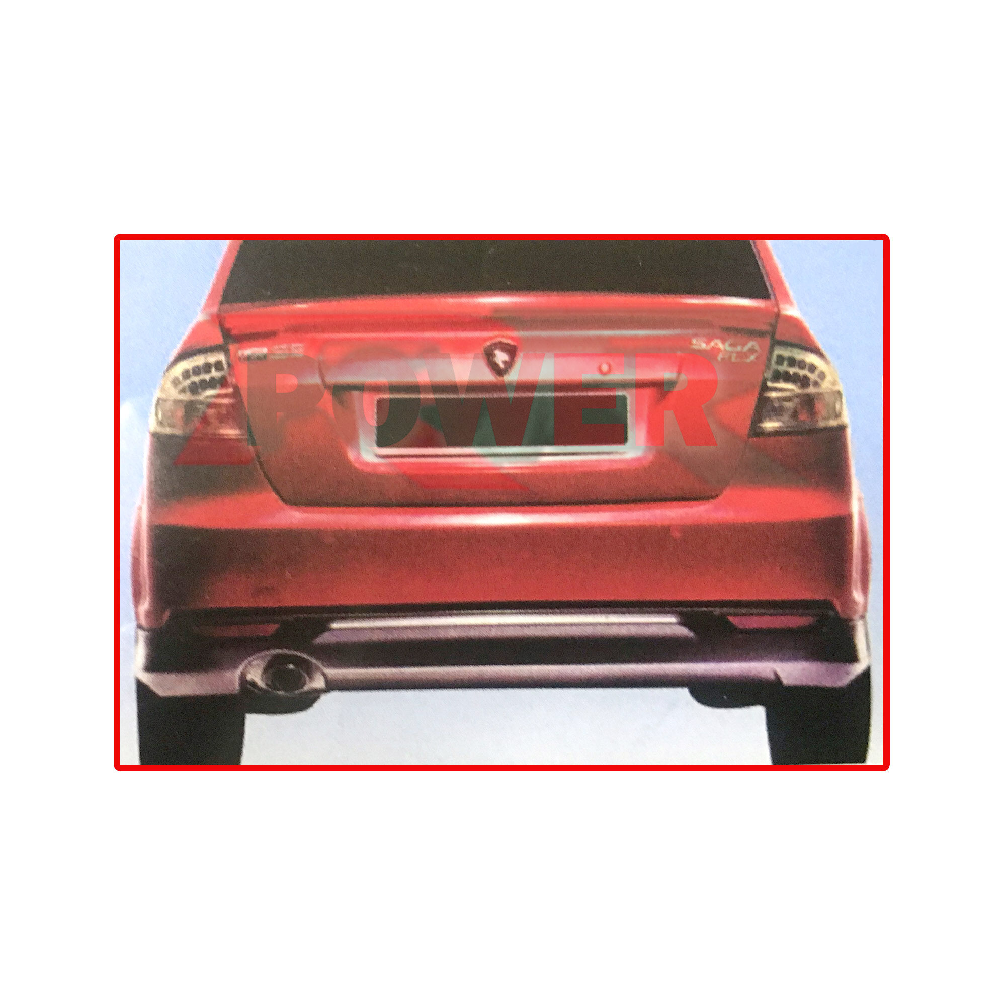 Proton Saga BLM FL FLX (2011) SE Style Rear Back Bumper Skirt Skirting ...