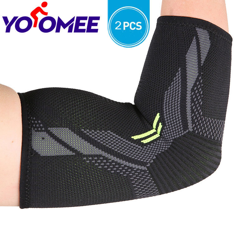 Yoomee 1 Pair Sports Nylon Knitted Elbow Pads Highly Compression ...