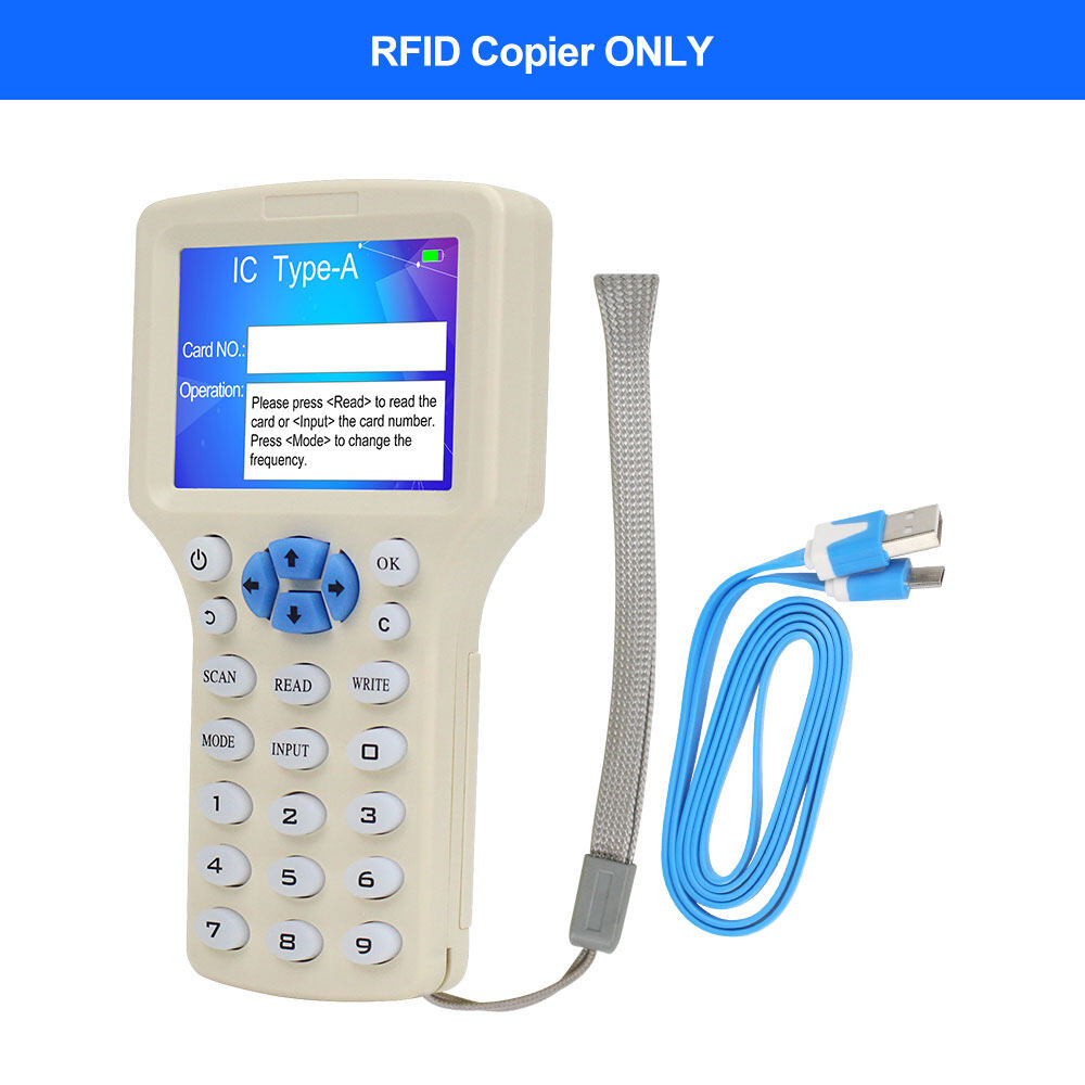 English 10 Frequency RFID Reader Writer Copier Duplicator IC/ID with ...