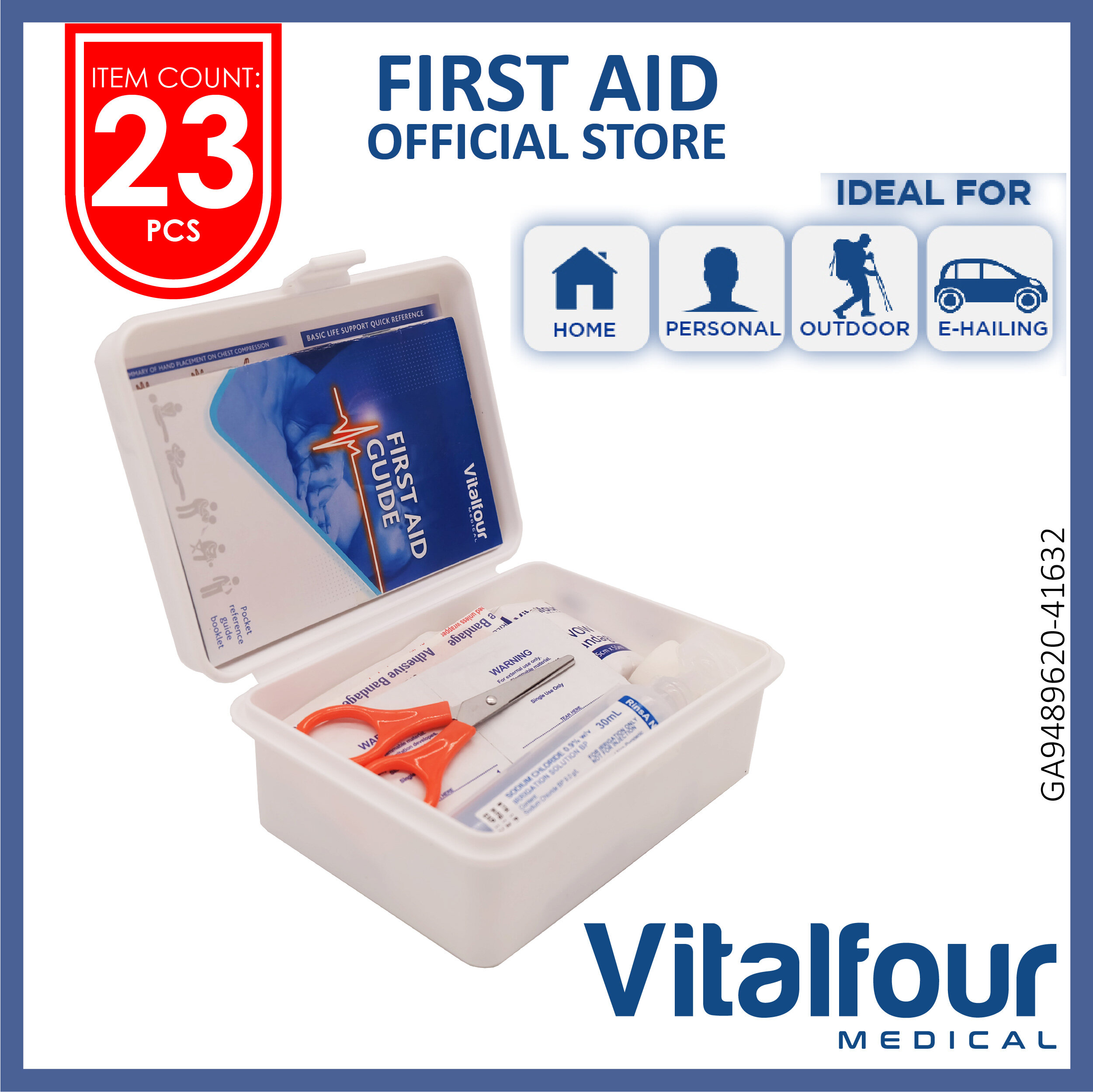 Vitalfour Compact First Aid Kit Suitable For Personal | Lazada