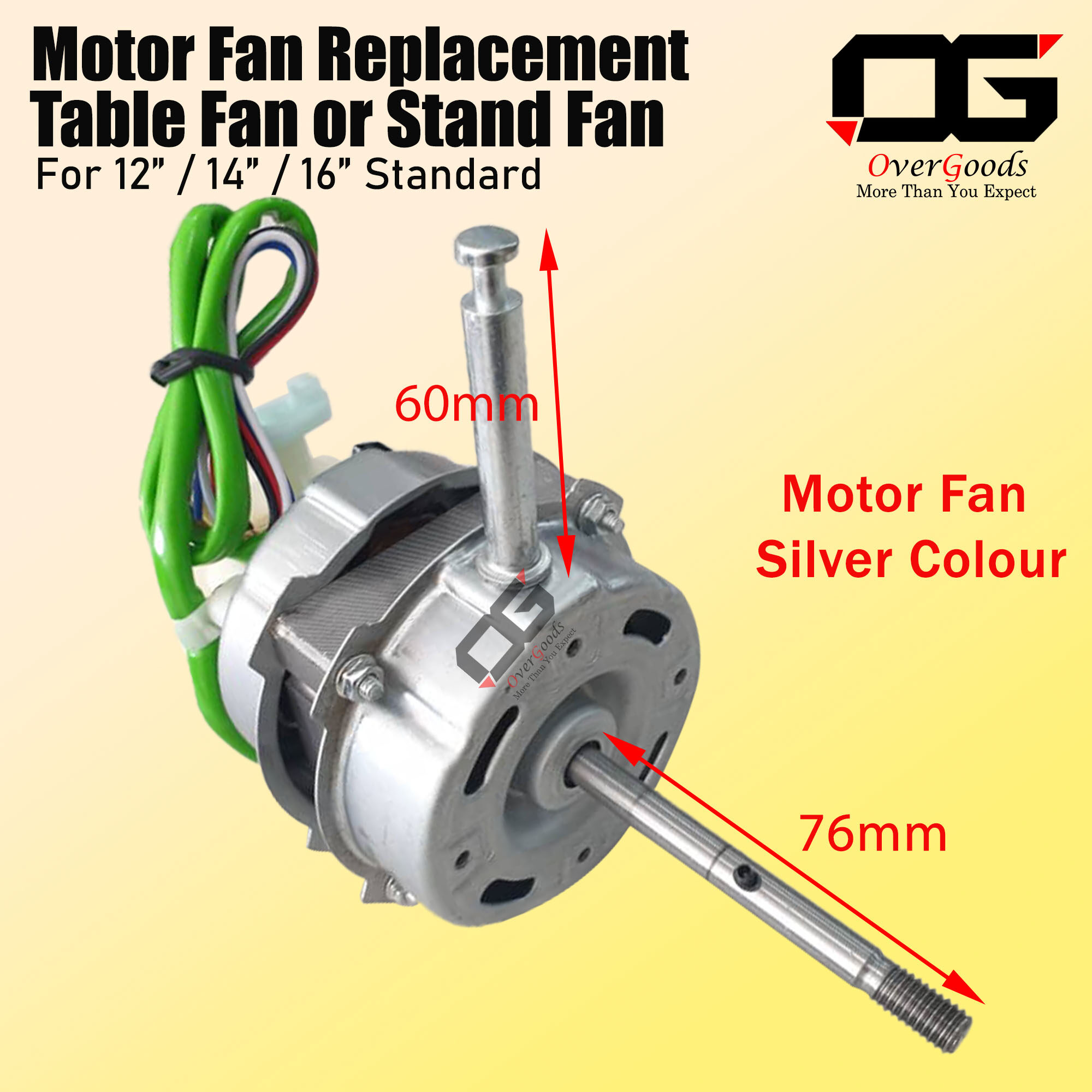 Universal Replacement Motor Kipas Fan Motor Alat Ganti Motor Fan 12 ...