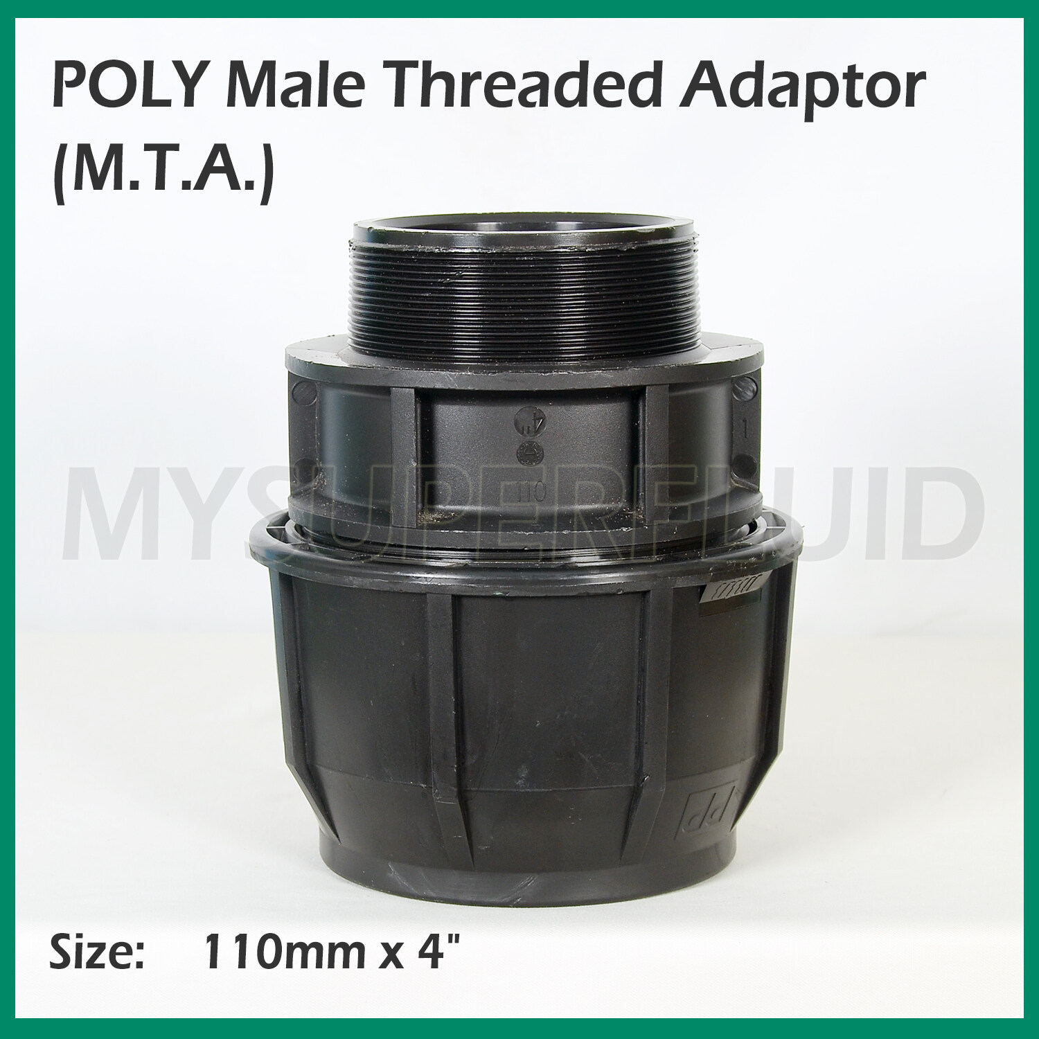 POLY FITTINGS HDPE [110MM X 4"] POLY MTA | Lazada