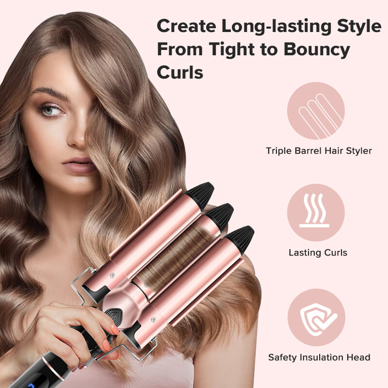 6 In 1 Curling Wands Hair Curling Iron Machine เครื่องม้วนผมเซรามิคหลาย ...