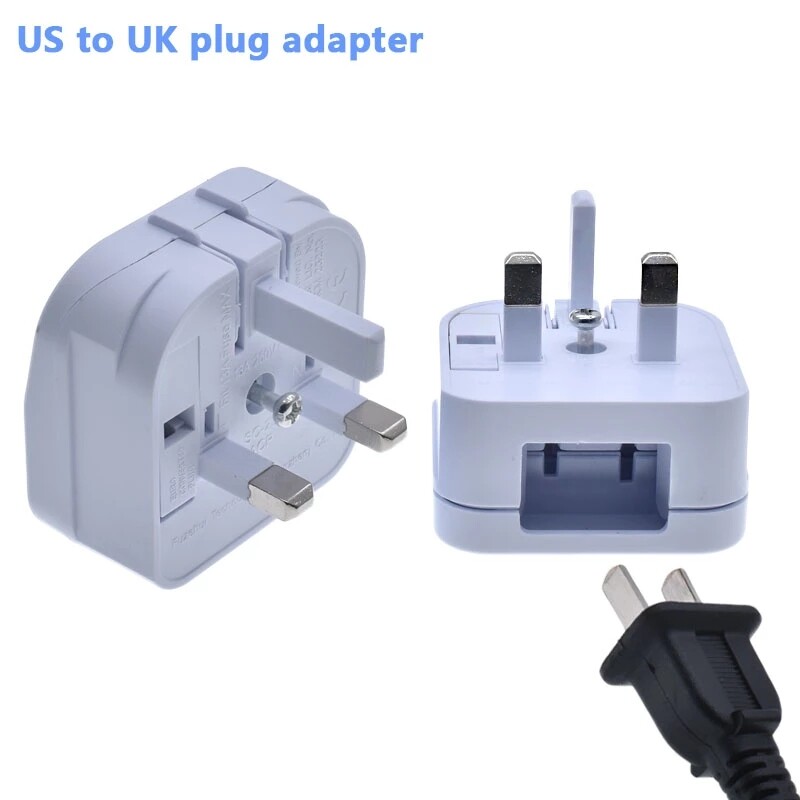 US/Janpan/China 2 Flat Parallel Pin Plug to UK 3Pin Power Embedded ...