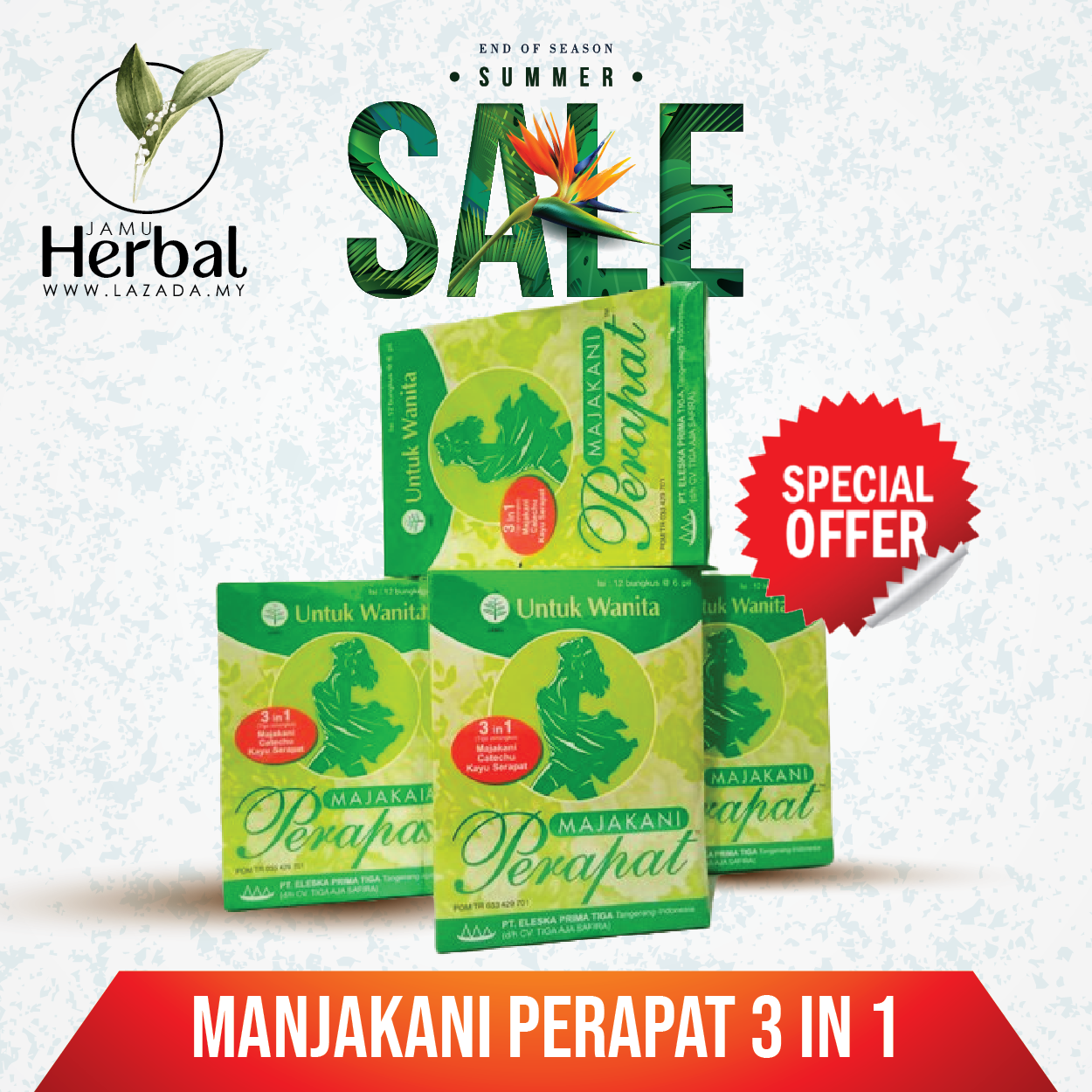 Jamu MANJAKANI Perapat 3in1(ORIGINAL IMPORT INDONESIA) | Lazada