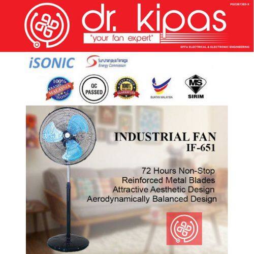 SONIC Industrial Fan Stand Fan 20" - Black | Lazada