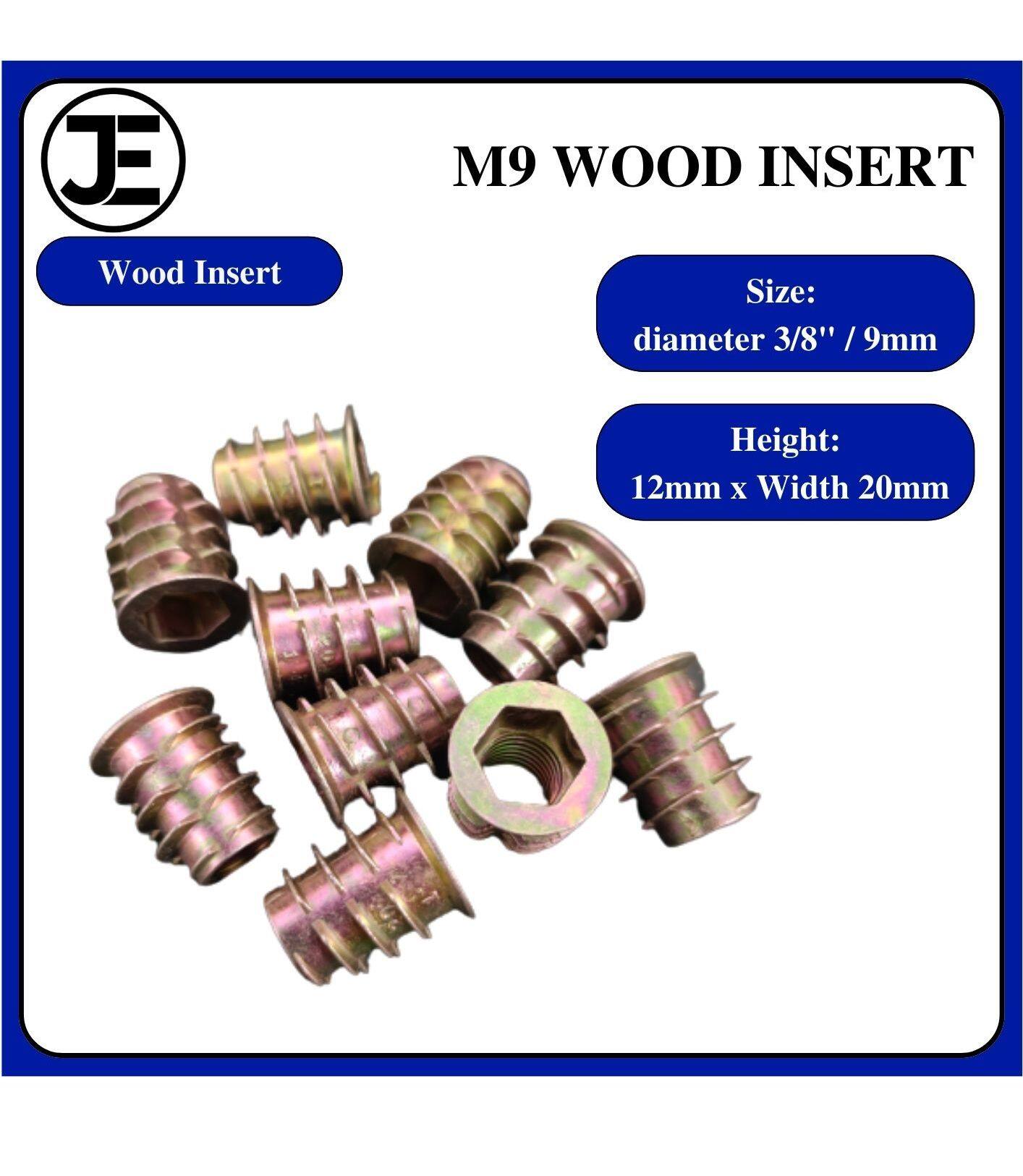 3/8" M9 WOOD INSERT SCREW NUT | Lazada