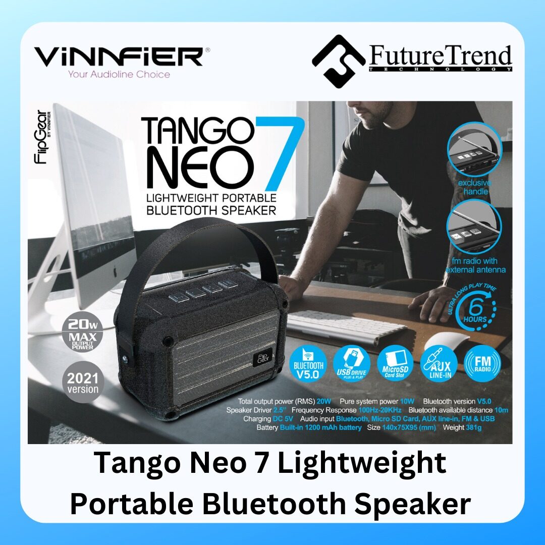 Vinnfier Tango Neo 7 Lightweight Portable Bluetooth Speaker | Lazada