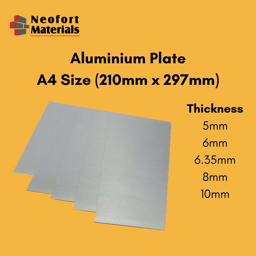 READY STOCK Aluminium Plate A4 Size (210mm x 297mm) 5mm 6mm 6.35mm 8mm ...