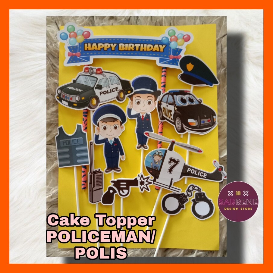 POLICE/POLIS CAKE TOPPER BAKEWARE DECORATION | Lazada