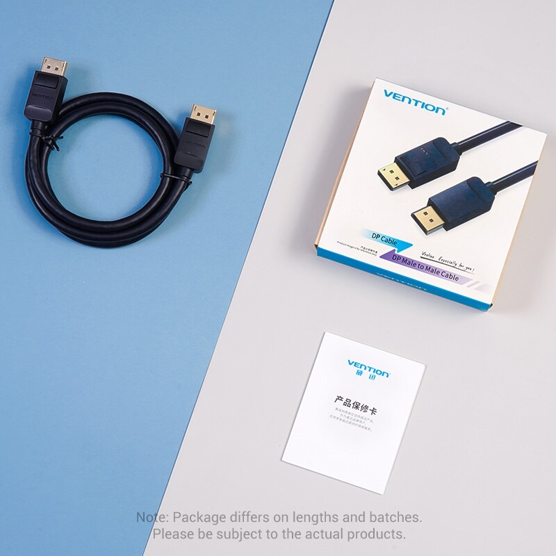 Vention สาย DisplayPort 1.2 4K HD 144Hz 21.6Gbps,พอร์ตอะแดปเตอร์จอแสดง ...