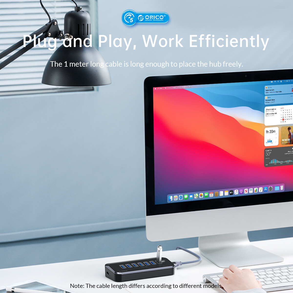 Active USB Hub 3.0 ORICO 7พอร์ต USB Data Hub Splitter พร้อมพอร์ตชาร์จ ...