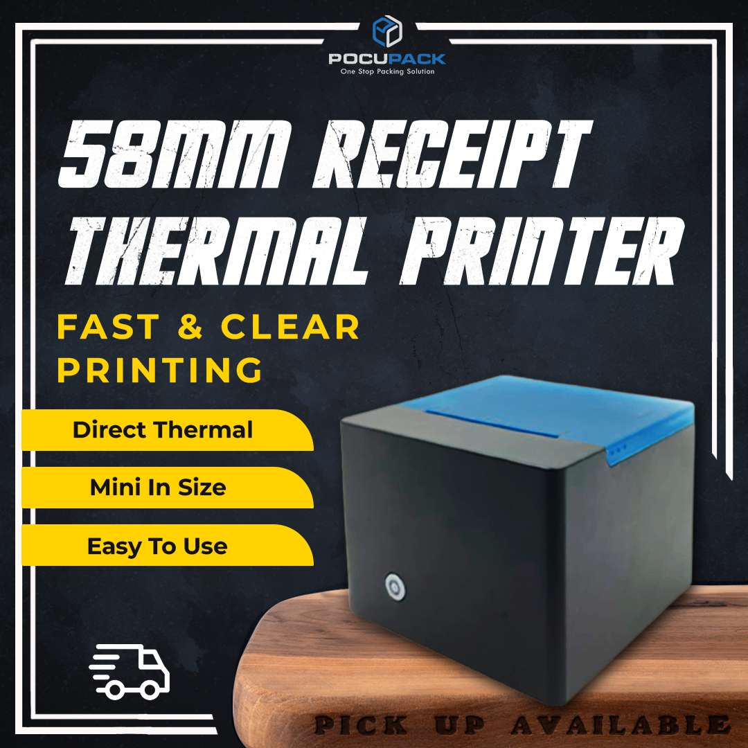 58MM Thermal Receipt Printer Resit Kertas Mesin USB Bluetooth 收据热敏打印机 ...
