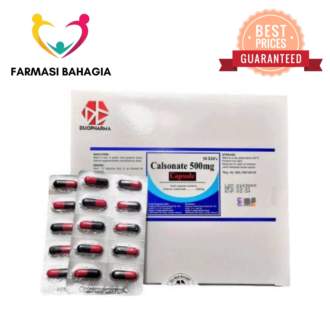 Duopharma Calsonate 500mg Capsule 10's (Calcium Carbonate) | Lazada