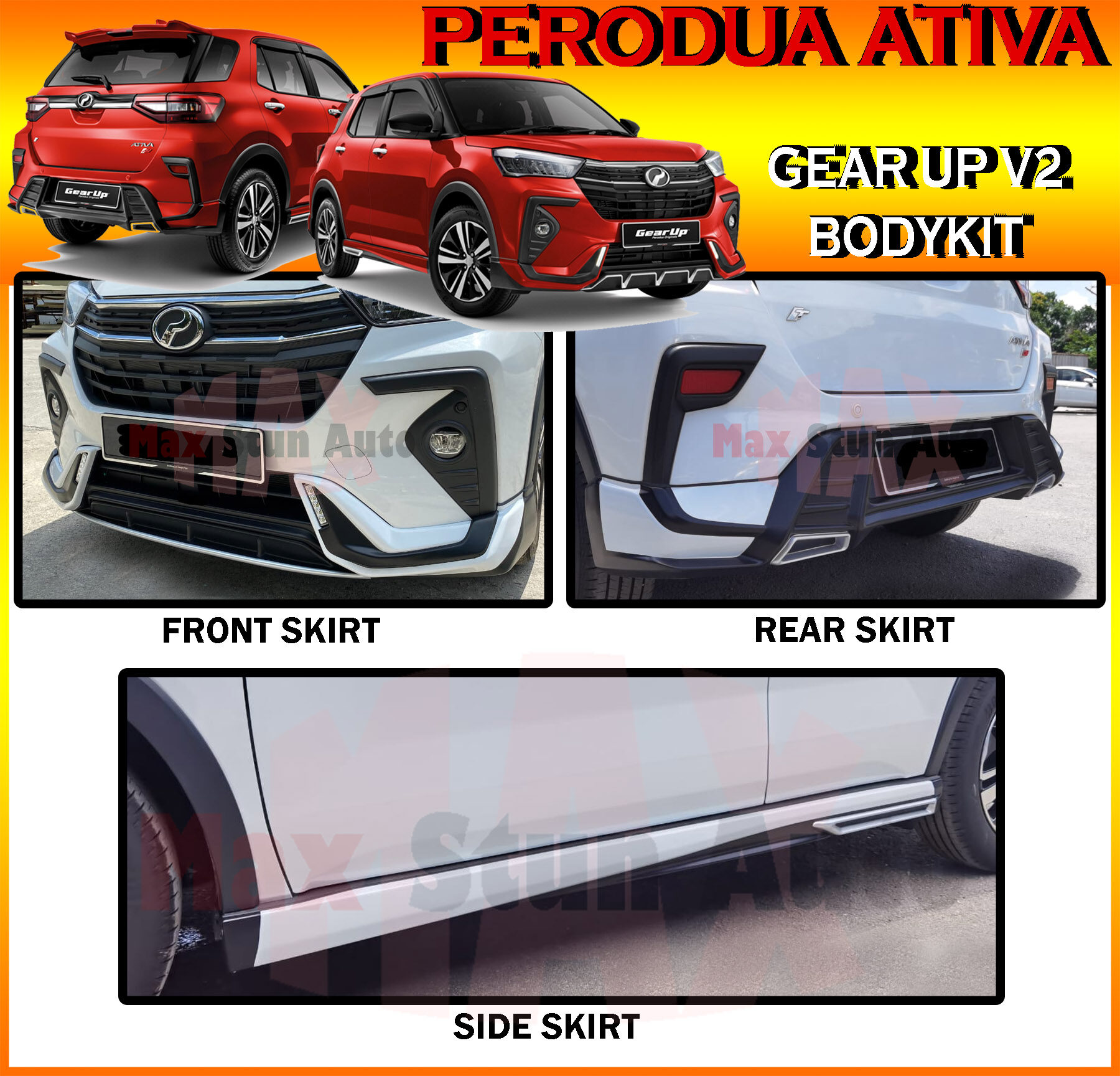PERODUA ATIVA GEAR UP V2 STYLE FULLSET BODYKIT (GU V2) ATIVA OEM ...
