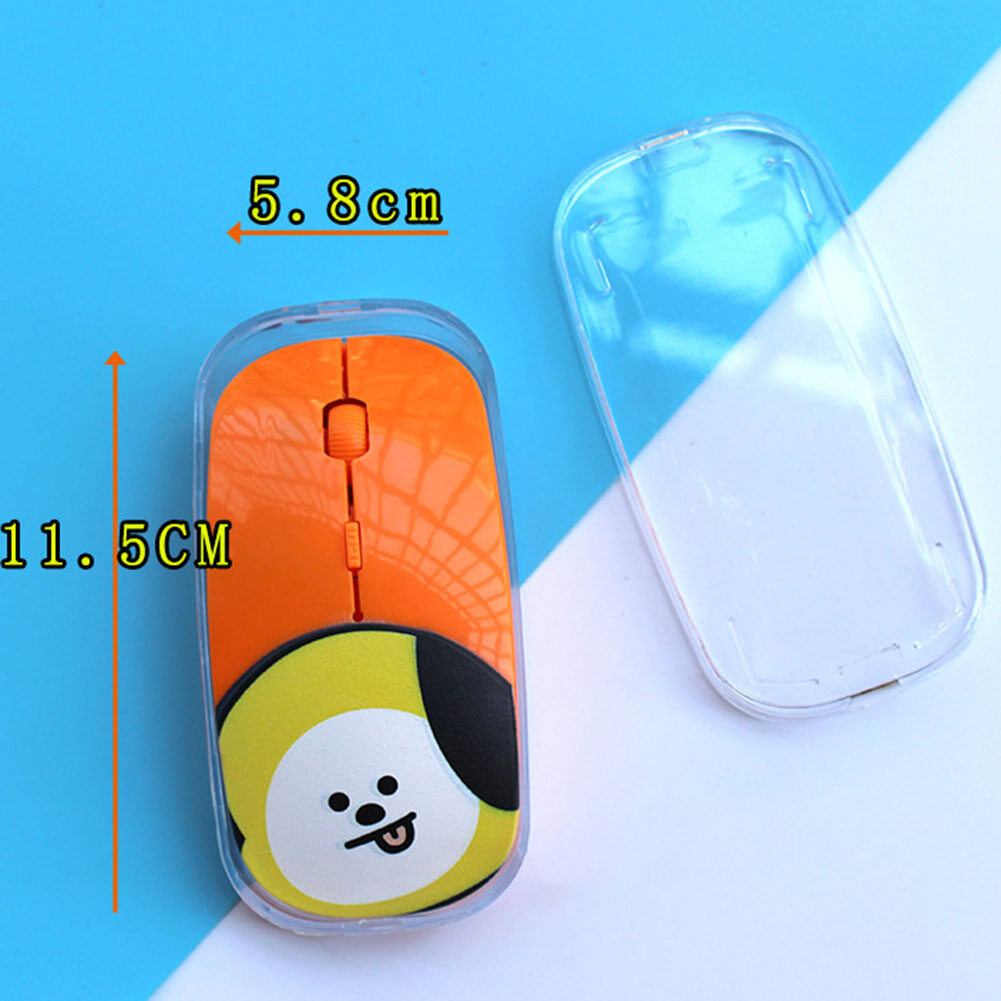 Cute Cartoon Bangtan Boys Wireless Mouse Silent Mouse Kpop Notebook ...