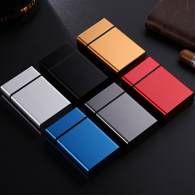 Light Aluminum Cigarett Case Metal Shell Waterproof PC Tobaco Container ...