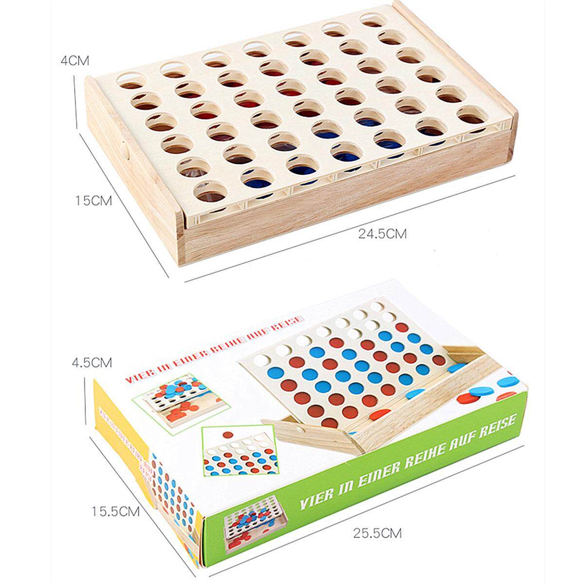 4 in a Row. Four in a Row Wooden Game, Line Up 4, Classic Family Toy ...