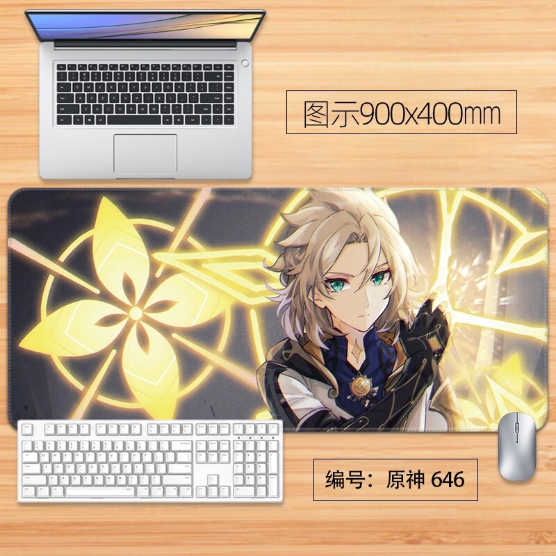Shen He Albedo Shenhe Eula Genshin Impact mouse pad table mat Ganyu two ...