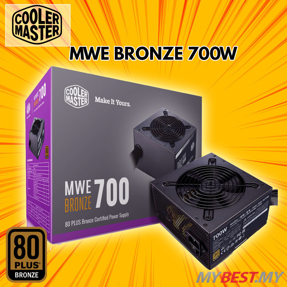 Cooler Master MWE Bronze 700 V2 Power Supply (700W, 80 Plus Bronze ...