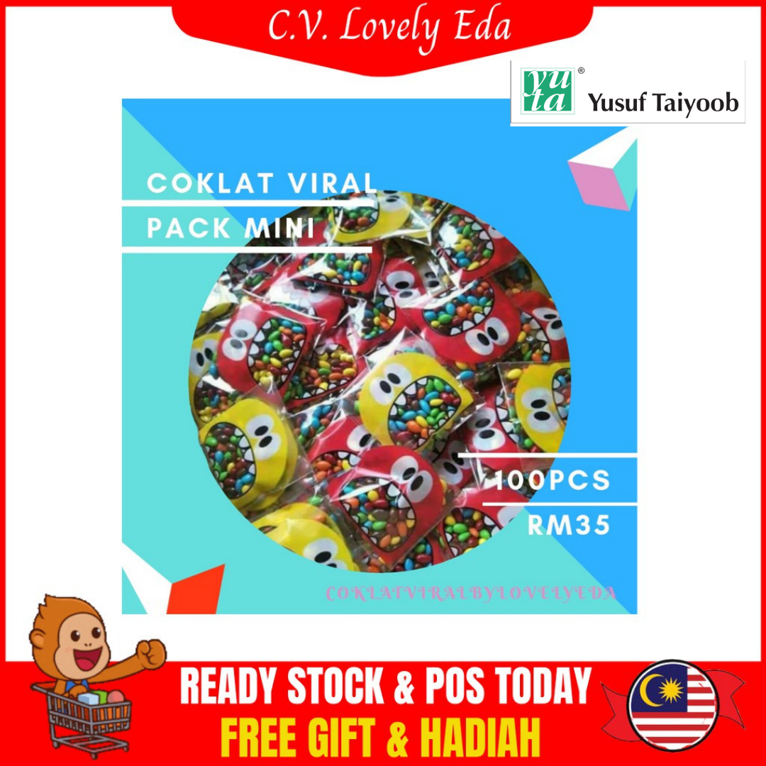 Coklat Viral Mini (100pcs/pack) -Coklat Kuaci Viral Yusuff Taiyoob ...