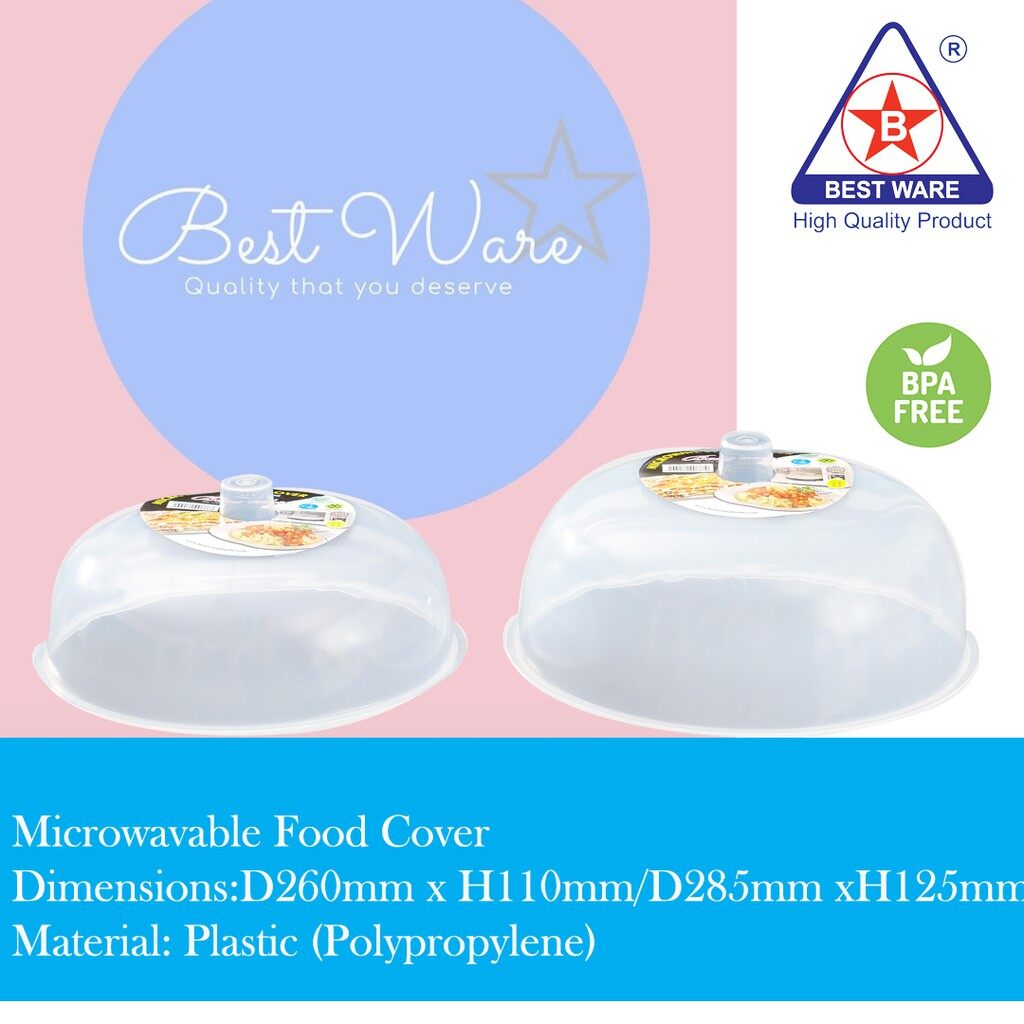 Transparent Food Cover/Microwave Food Cover/Splatter Cover Lid/Penutup ...