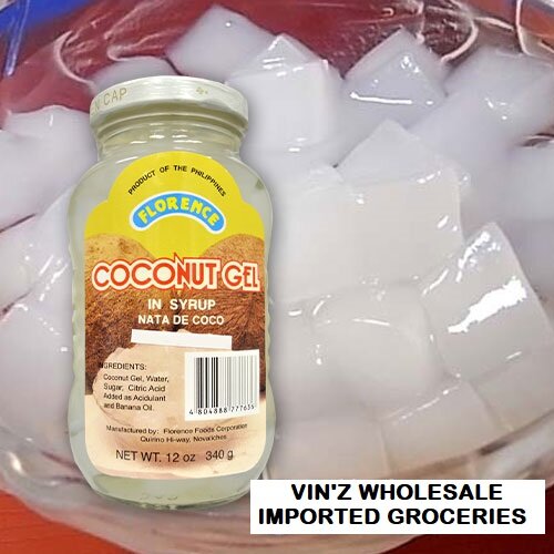 Florence Coconut Gel in Syrup (Nata De Coco) White 340g. | Lazada